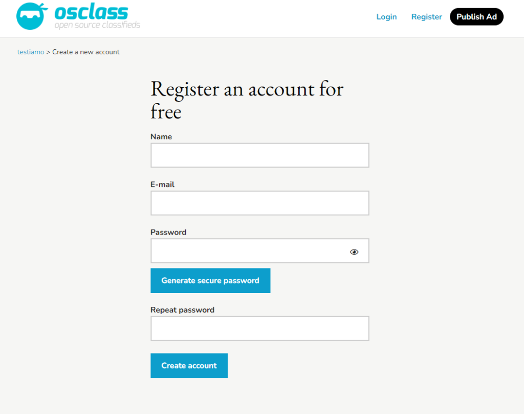 Password generator – OsClass plugins & themes